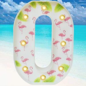 pooqla marquee letters tropical luau party supplies flamingos palm trees painted led letter sign light for hawaiian party decoration birthday bedroom wall decor table centerpieces o