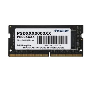 patriot signature line series ddr4 16gb (1 x 16gb) 3200mhz sodimm (1 rank single-sided module)