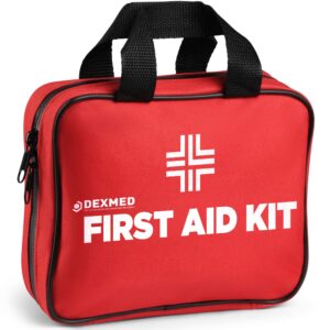 All-Purpose First Aid Medical Kit - 148 Pieces- Portable and Compact for Travel, Ideal for Home, Car, Workplace and Outdoor Emergencies Red