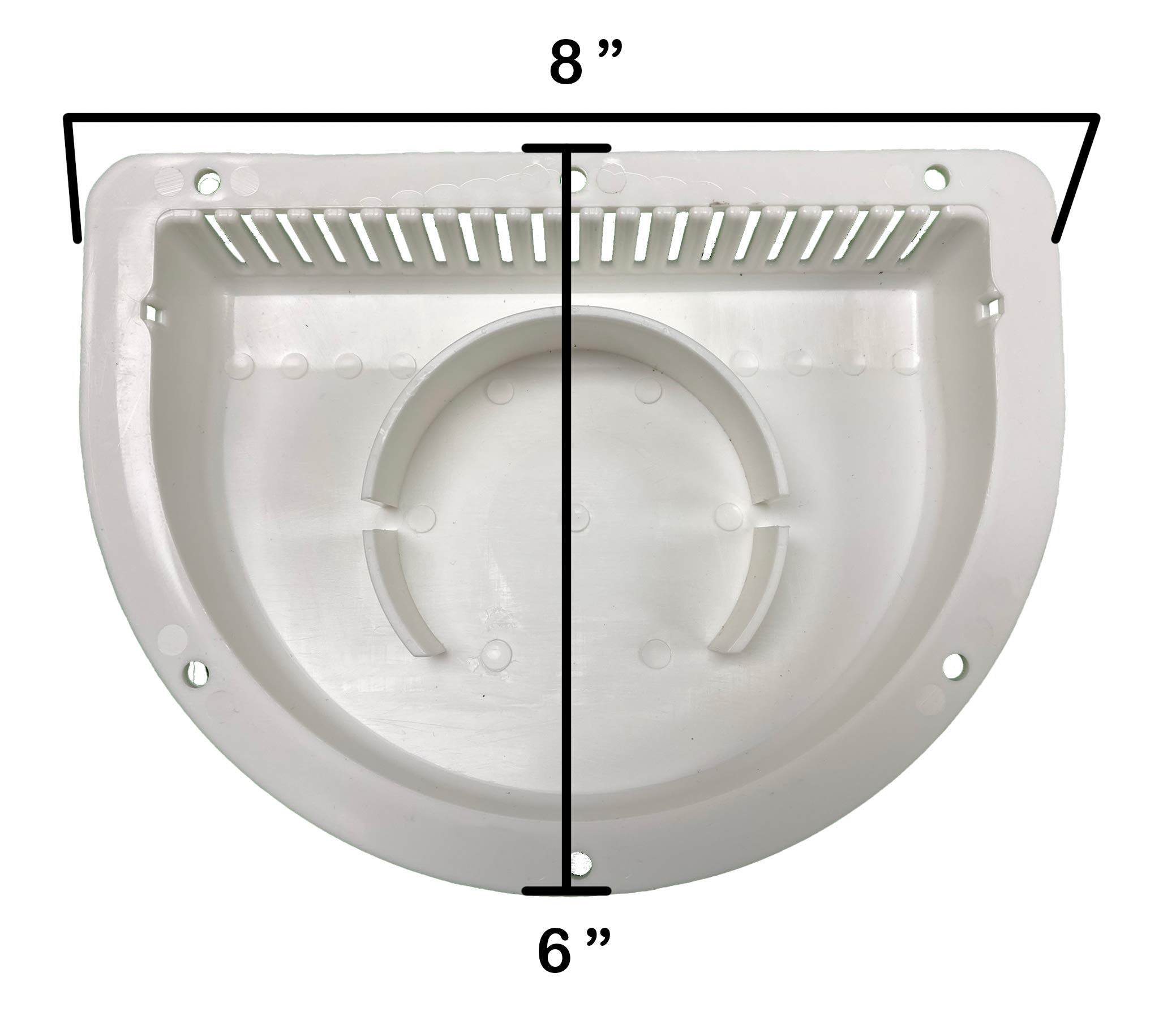 Class A Customs | RV ATV Cycle Truck Cargo Work Trailer Half-Moon Side Air Vents | Two Pack | White