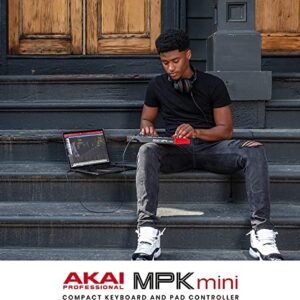 AKAI Professional MPK Mini MK3 - 25 Key USB MIDI Keyboard Controller With 8 Backlit Drum Pads, 8 Knobs and Music Production Software Included