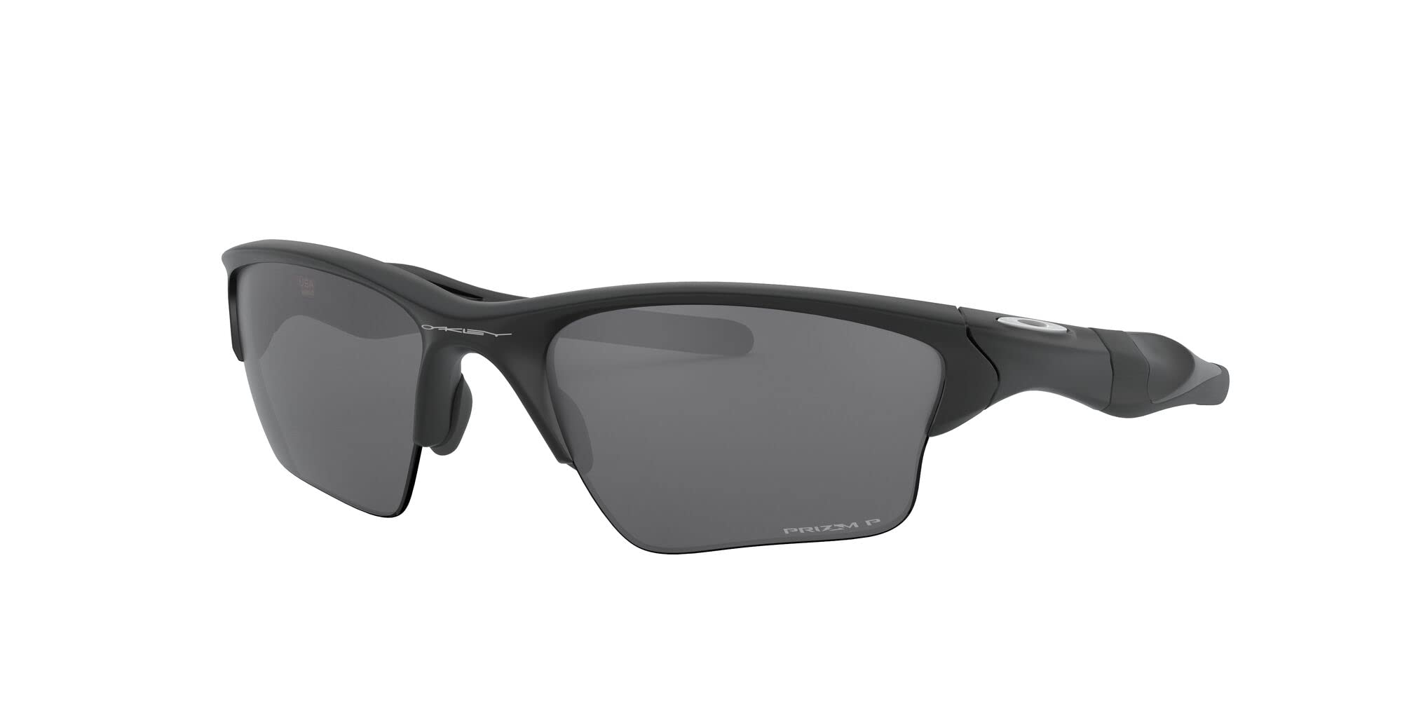 Oakley Men's OO9154 Half Jacket 2.0 XL Rectangular Sunglasses, Matte Black/Prizm Black Polarized, 62 mm