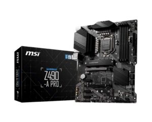 msi pro intel z490 lga 1200 atx ddr4-sdram motherboard