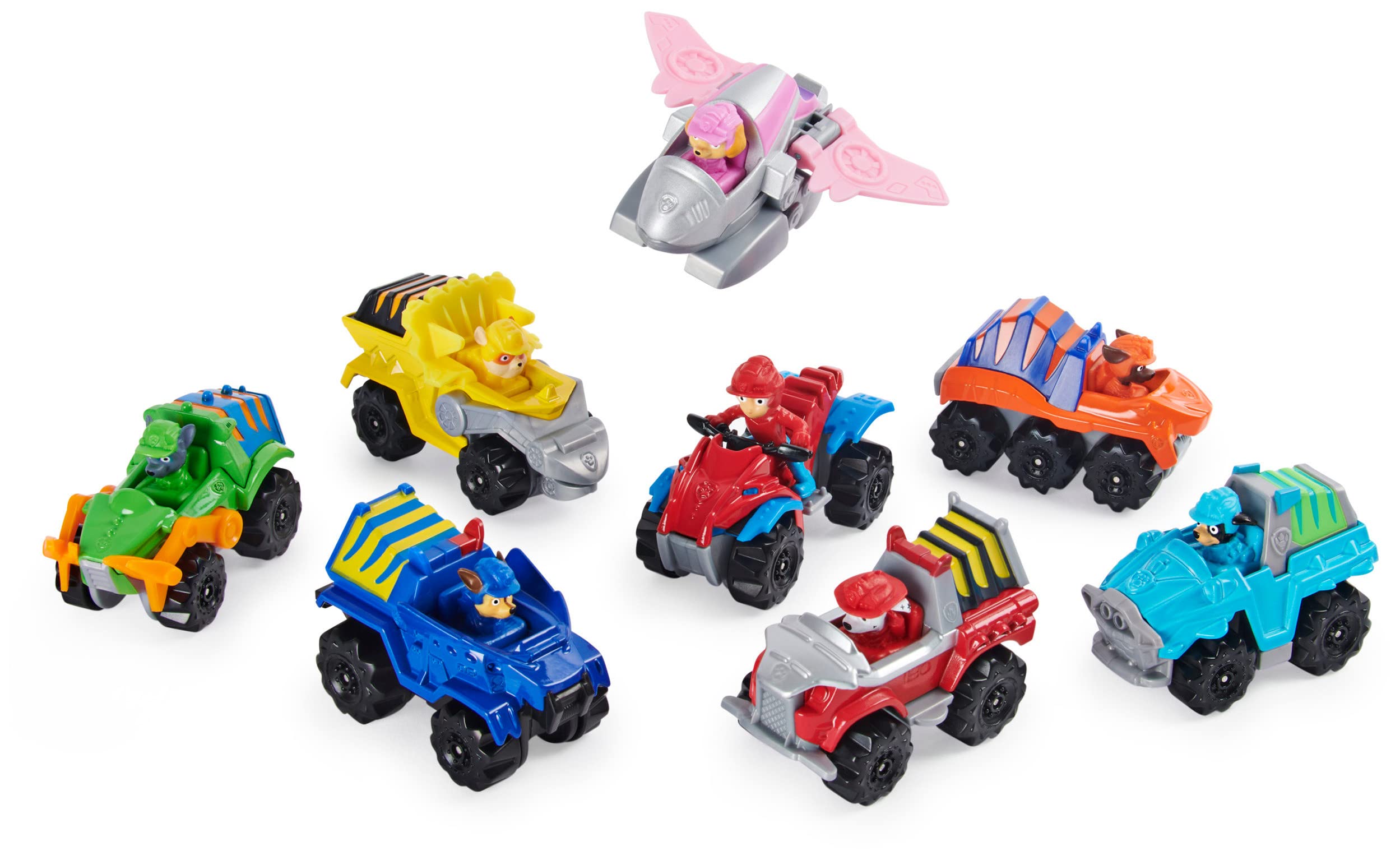 PAW Patrol, True Metal Dino Rescue Gift Pack of 8 Collectible Die-Cast Vehicles, 1:55 Scale