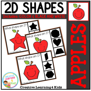 shape clip cards: apples