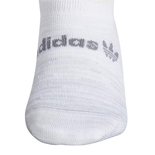 adidas Originals Women's Superlite Gradient Forum Logo Super No Show Socks (6-Pair), White/Grey, Medium