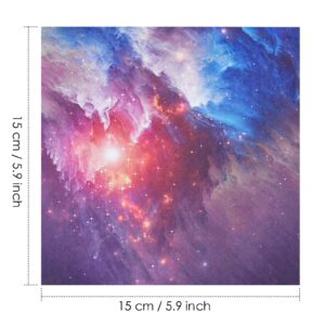 100 Sheets Double Sided Origami Paper for Kids & Grown-ups 6x6 inch, 12 Vibrant Designs of Beautiful Galaxy Outer Space, Easy Folding for Scrapbook Paper Arts Crafts School