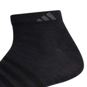 adidas Men's Superlite Low Cut Socks (6-Pair), Black/Night Grey, Large