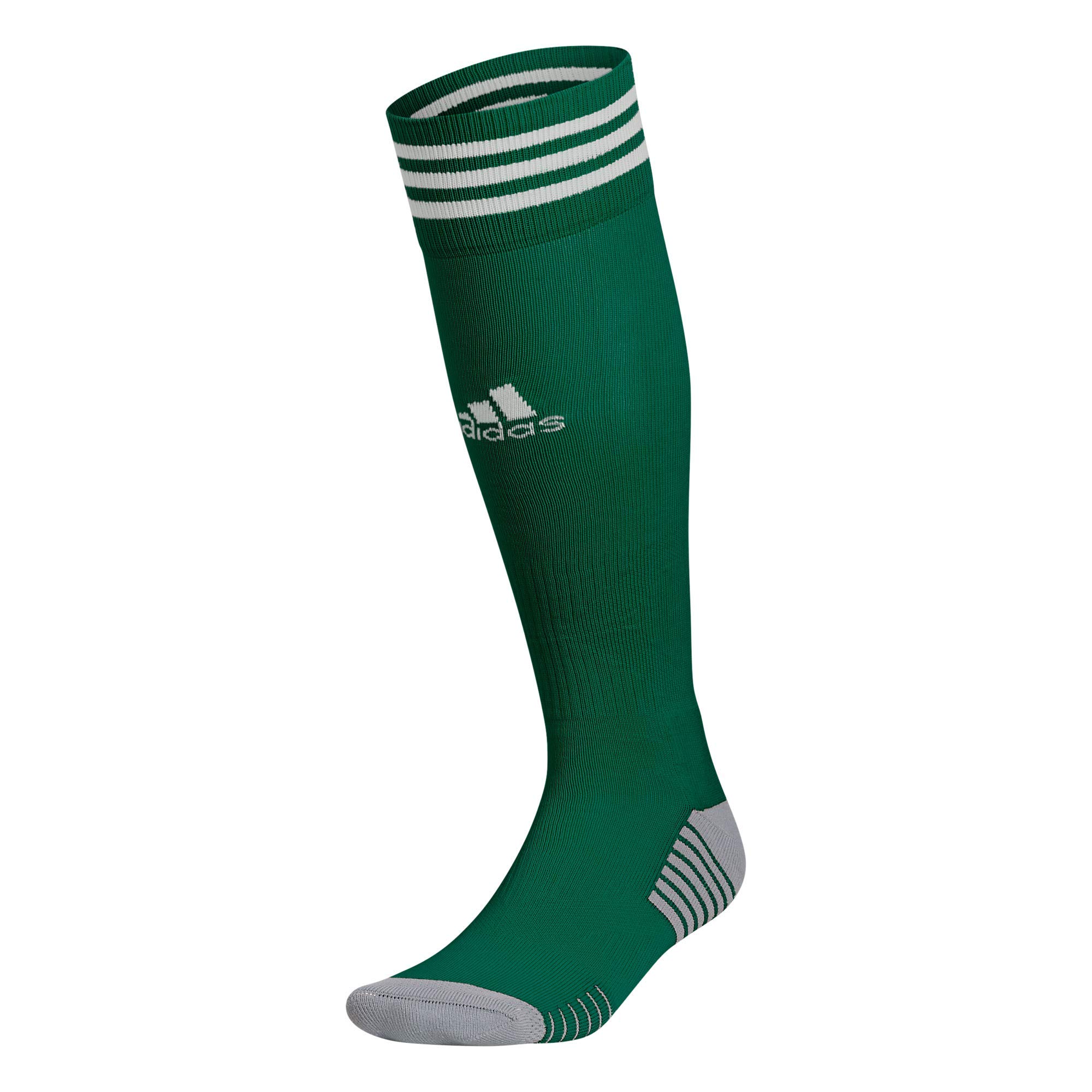 adidas Copa Zone Cushion 4 Soccer Socks (1-Pair) for Men, Women, Boys and Girls, Team Dark Green/White, Medium