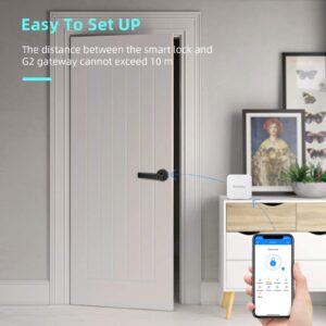 G2 Gateway, Wi-Fi Gateway for Keyless Entry Door Lock, Remote Control Smart Door Lock, G2 WiFi Bridge, TT Lock Gateway, Smart Home Hub Compatible with Alexa by Tiffane…