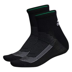 adidas Ub21 Superlite Running Quarter Socks (2-Pair), Black/Grey/White, Medium