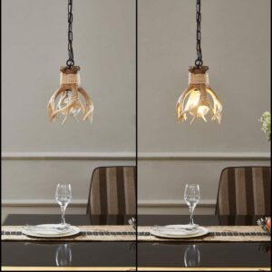 NEARLED BOOU Mini Antler Pendant Light Farmhouse Pendant Hanging Light Fixture for Kitchen Island Dining Room Sink Bathroom Restaurant Light Small Antler Hanging Lights