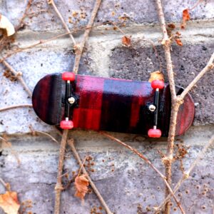 NOAHWOOD Fingerboard Complete (NW8.0 360flip Deck) + NW 2.0 PRO 34mm King Trucks + Fingerbird 2.0 No Logo Spherical Wheels (100x34mm Bomboo Wooden) Dignified Red