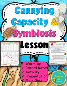 carrying capacity and symbiosis printable lessons