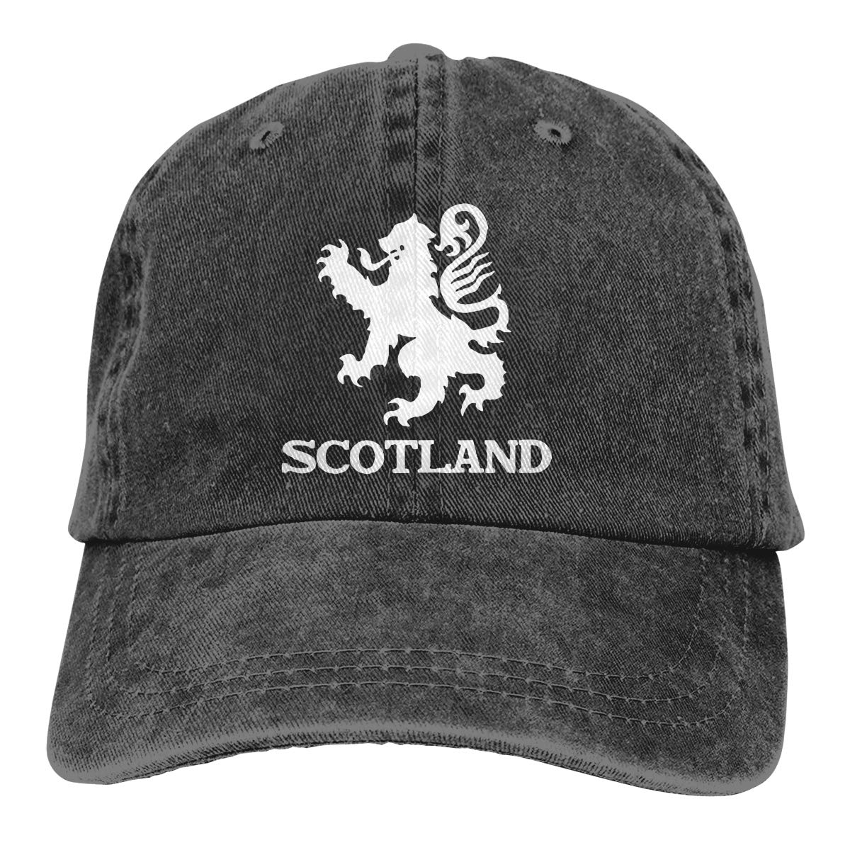 KZEMATLI Unisex Lion Rampant Scotland Denim Hat Adjustable Washed Dyed Cotton Dad Baseball Caps