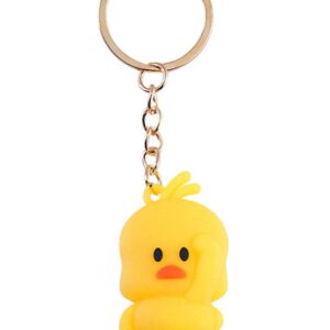 WOIWO 10 PCS Duck Accessories Dancing Yellow Doll Pendant Creative Cartoon Gift Duck Key Chain