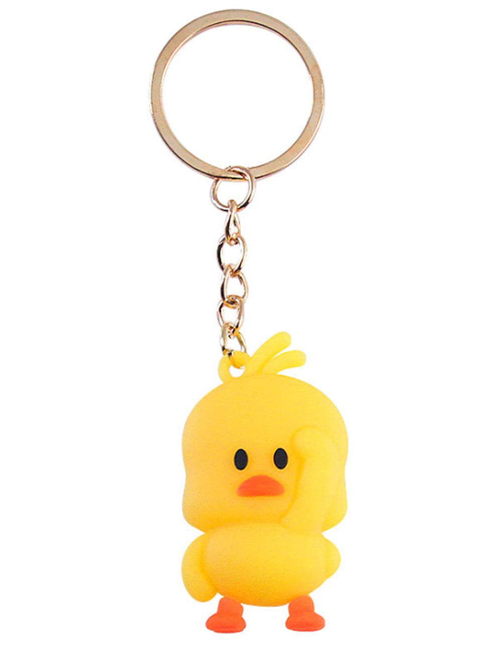 WOIWO 10 PCS Duck Accessories Dancing Yellow Doll Pendant Creative Cartoon Gift Duck Key Chain