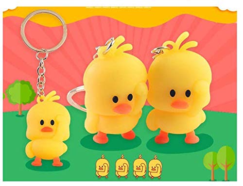 WOIWO 10 PCS Duck Accessories Dancing Yellow Doll Pendant Creative Cartoon Gift Duck Key Chain