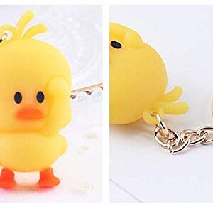 WOIWO 10 PCS Duck Accessories Dancing Yellow Doll Pendant Creative Cartoon Gift Duck Key Chain