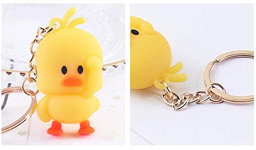 WOIWO 10 PCS Duck Accessories Dancing Yellow Doll Pendant Creative Cartoon Gift Duck Key Chain