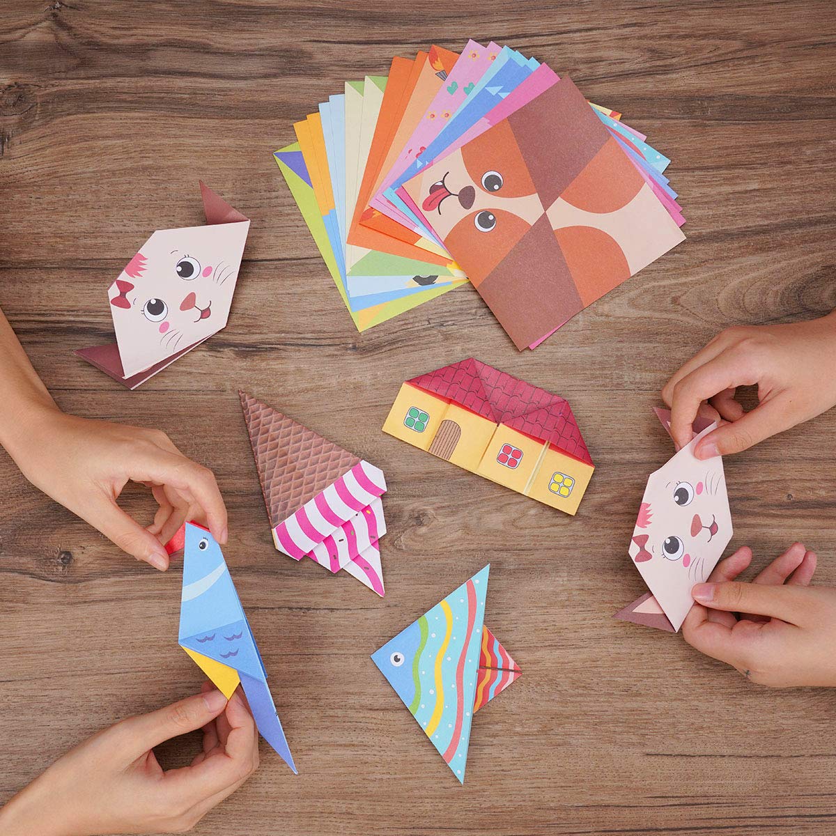 hapray Origami Kit for Kids Ages 5-8 8-12, with Guiding Book, 98 Sheets Paper with 47 Patterns, DIY Art and Craft Projects, Beginners Children's Day Gift Boy Girl