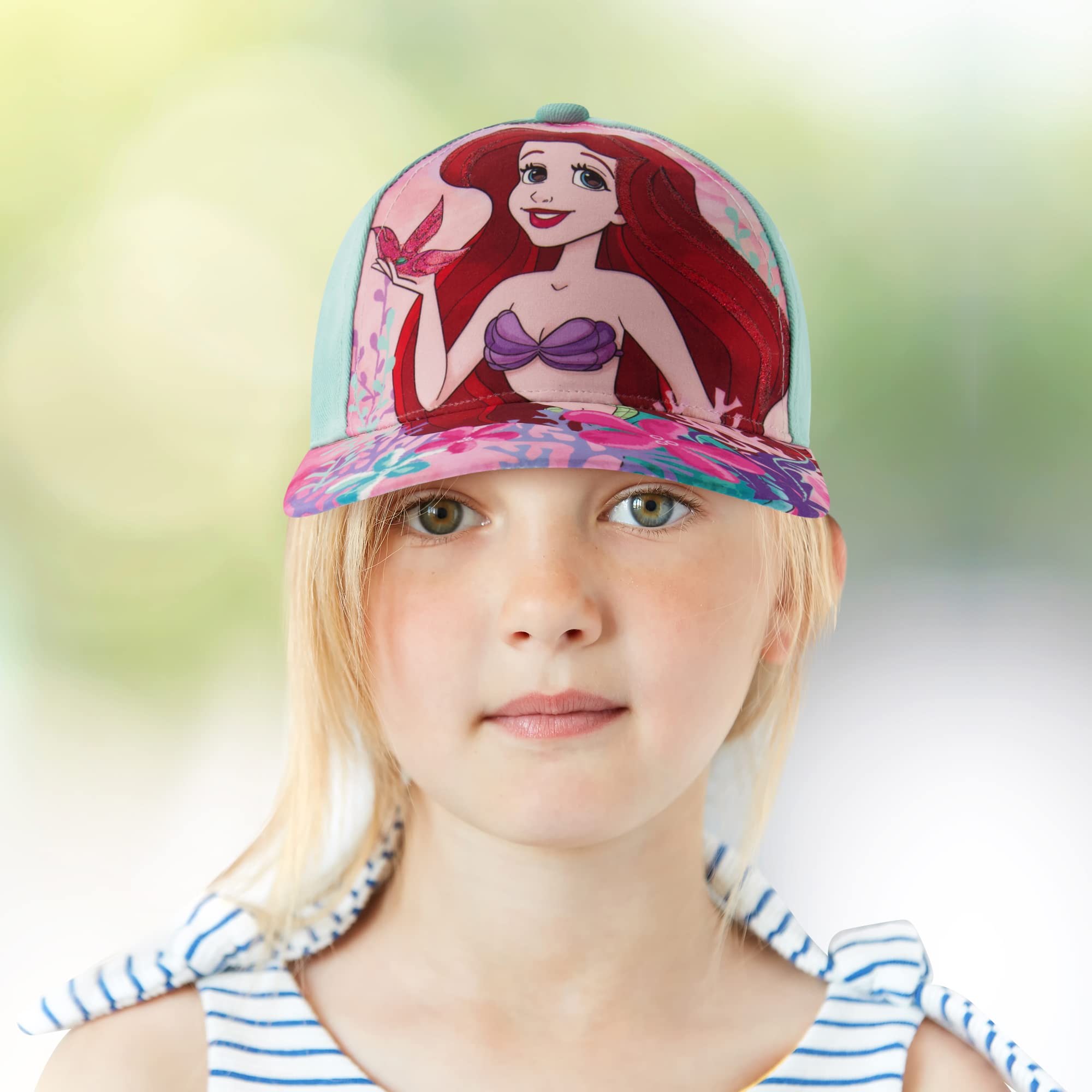 Disney girls Disney Toddler Hat for Girlâ€™s Ages 2-4 and 4-7, Princess Kids Baseball Cap, Pink/Silver, 4-7 Years US