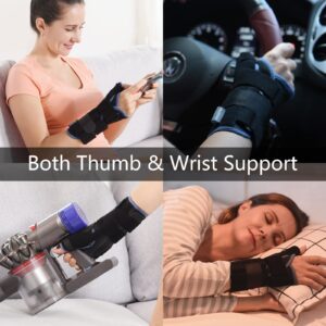 Velpeau Wrist Brace Thumb Spica Splint Support for De Quervain's Tenosynovitis, Carpal Tunnel Syndrome, Stabilizer for Arthritis, Tendonitis, Sprains, Sports Injuries Pain Relief (Left Hand-M)