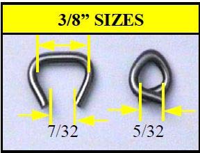 3/8 Stainless Steel Hog Rings for Crab pots, Cages, Traps, Fencing, Sausage Casings, Rabbit Cages (100 Count bag-3oz)