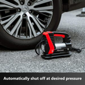 Avid Power Tire Inflator Air Compressor, 12V DC Car Tire Pump with LED Light, Digital LCD Display, Auto Shut Off