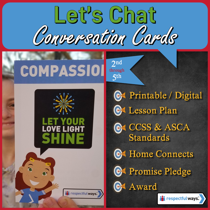 Social Emotional Learning | Distance Learning | Compassion | Let Your Love Light Shine Conversation Cards | Middle School