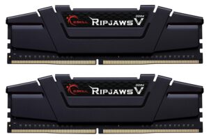 g.skill ripjaws v series (intel xmp) ddr4 ram 64gb (2x32gb) 3600mt/s cl18-22-22-42 1.35v desktop computer memory udimm - black (f4-3600c18d-64gvk)