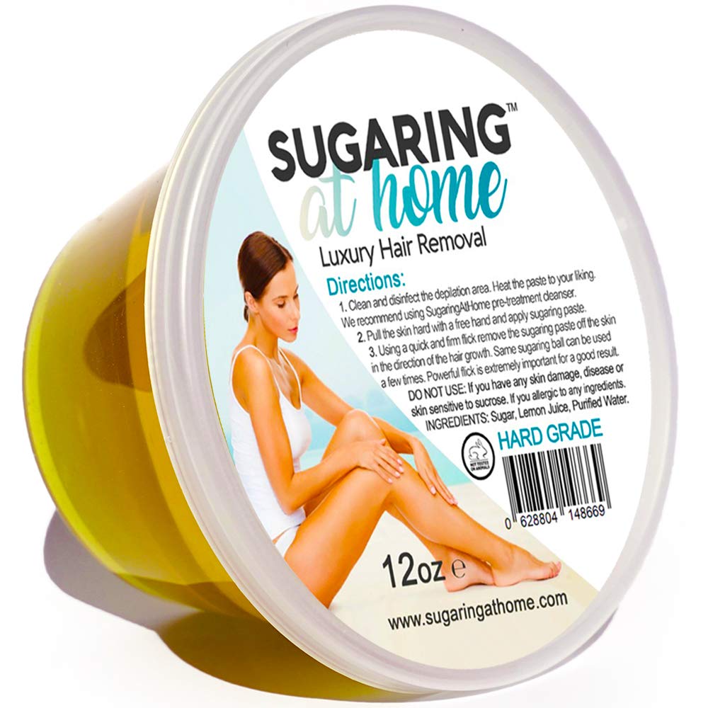 Sugaring Hair Removal Paste Hard for Personal Use on Bikini, Brazilian, Arms, Legs, Back 12 oz.