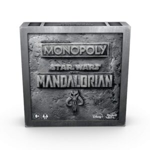 monopoly: star wars the mandalorian edition board game, protect the child (baby yoda) from imperial enemies