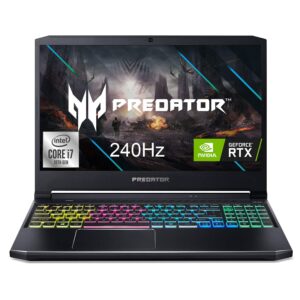 acer predator helios 300 gaming laptop, intel i7-10750h, nvidia geforce rtx 2070 max-q 8gb, 15.6" fhd 240hz 3ms ips display, 16gb dual-channel ddr4, 512gb nvme ssd, wifi 6, rgb keyboard, ph315-53-71qx