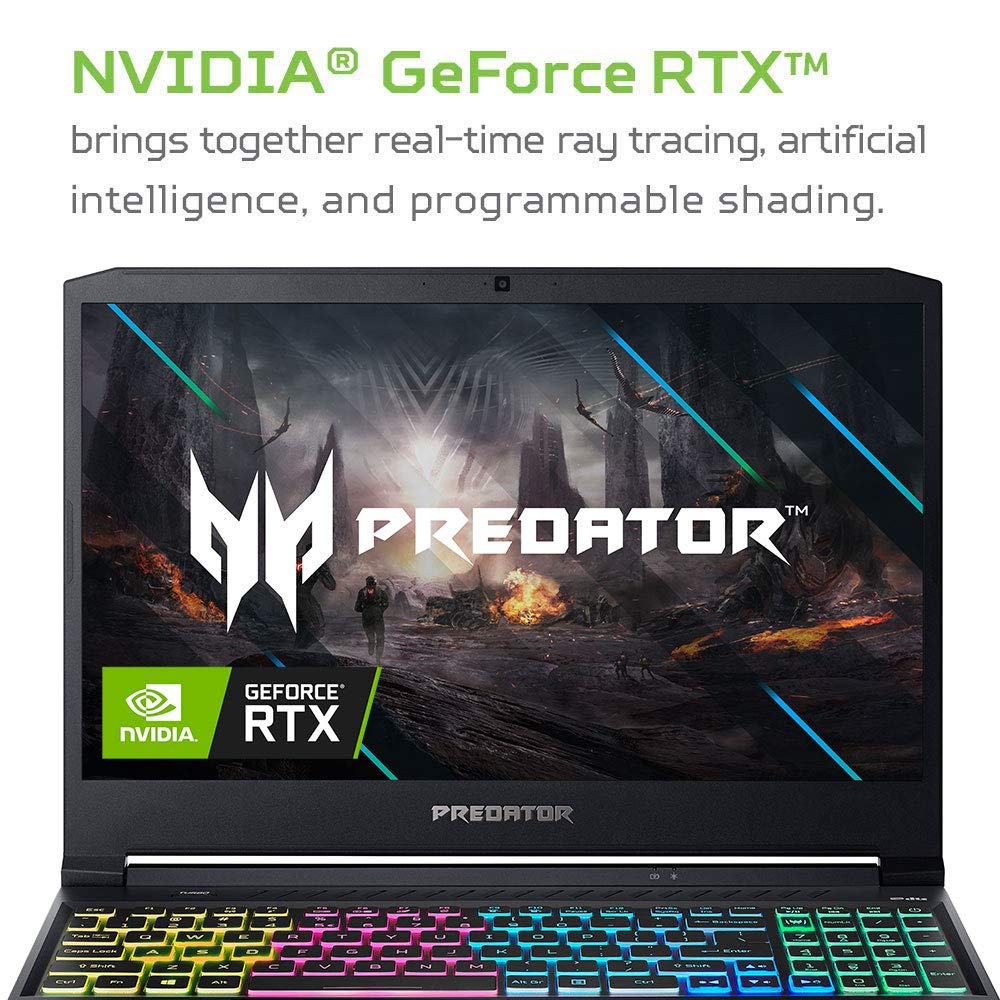 Acer Predator Helios 300 Gaming Laptop, Intel i7-10750H, NVIDIA GeForce RTX 2070 Max-Q 8GB, 15.6" FHD 240Hz 3ms IPS Display, 16GB Dual-Channel DDR4, 512GB NVMe SSD, WiFi 6, RGB Keyboard, PH315-53-71QX