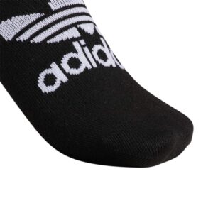 adidas Originals Men's Classic Trefoil Superlite Super No Show Socks (6-Pair), Black/White, Large