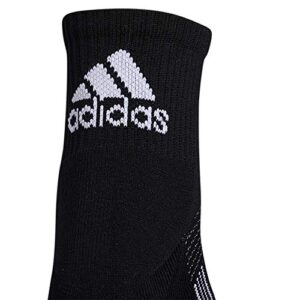 adidas Ub21 Superlite Running Quarter Socks (2-Pair), Black/Grey/White, Large