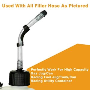 Hose Bender For Racing Fuels Jug/Tank, Utility Container/Jug, Gas Can/Jug, Perfect Angle Makes Filling MUCH Easier, Simple But Super Effective (4 PACK)