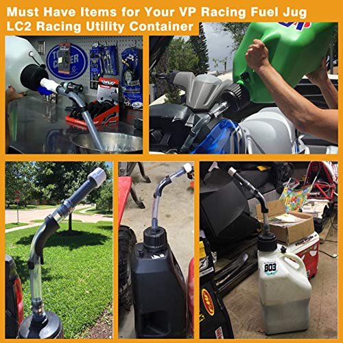 Hose Bender For Racing Fuels Jug/Tank, Utility Container/Jug, Gas Can/Jug, Perfect Angle Makes Filling MUCH Easier, Simple But Super Effective (4 PACK)