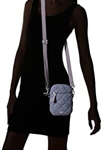 Vera Bradley Women's Teddy Fleece Sherpa RFID Small Convertible Crossbody Purse, Thunder Blue, One Size