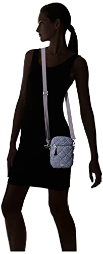 Vera Bradley Women's Teddy Fleece Sherpa RFID Small Convertible Crossbody Purse, Thunder Blue, One Size