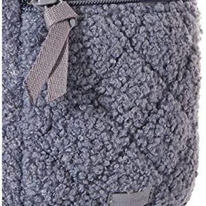 Vera Bradley Women's Teddy Fleece Sherpa RFID Small Convertible Crossbody Purse, Thunder Blue, One Size