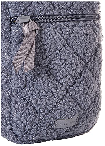 Vera Bradley Women's Teddy Fleece Sherpa RFID Small Convertible Crossbody Purse, Thunder Blue, One Size