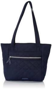 vera bradley women's performance twill small tote bag, classic navy, one size