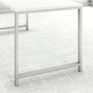 Bush Business Furniture 400 Series Table Desk with Metal Legs, 60W x 30D, Platinum Gray