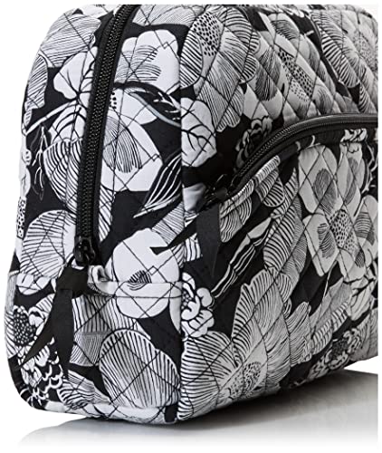 Vera Bradley Women's Cotton Large Cosmetic Makeup Organizer Bag, Bedford Blooms, One Size