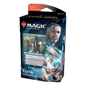 magic: the gathering teferi timeless voyager planeswalker deck | core set 2021 (m21) | 60 card starter deck