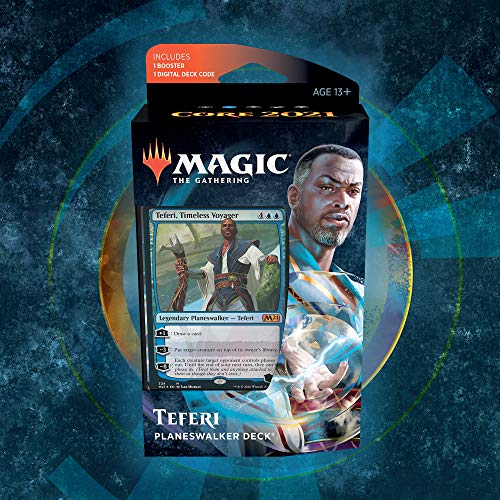 Magic: The Gathering Teferi Timeless Voyager Planeswalker Deck | Core Set 2021 (M21) | 60 Card Starter Deck