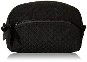 vera bradley women's microfiber mini cosmetic makeup organizer bag, black, one size