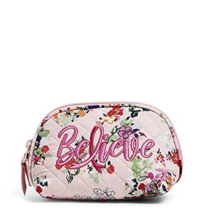 vera bradley women's cotton clamshell cosmetic makeup organizer bag, cozy plaid, one size